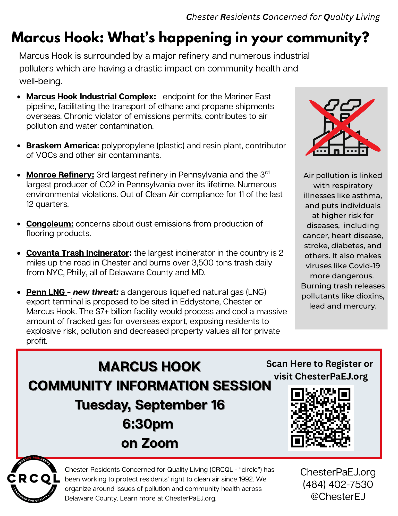 Marcus Hook – Community Flyer – FALL 2025 - CRCQL